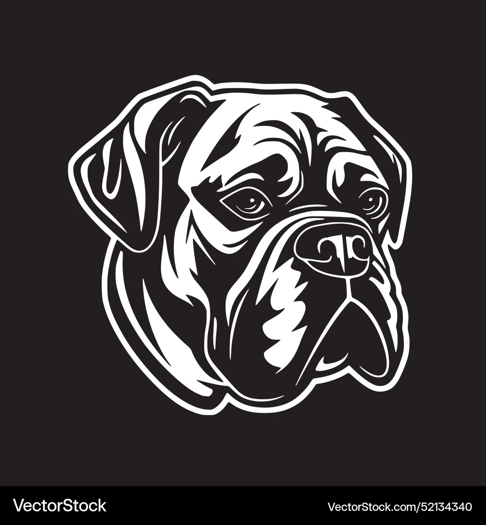 Boxer dog - minimalist and flat logo Royalty Free Vector
