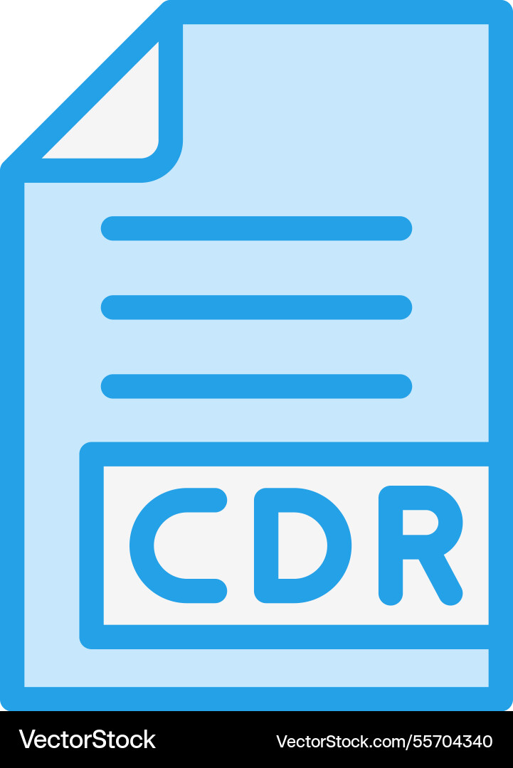 Cdr icon design Royalty Free Vector Image - VectorStock