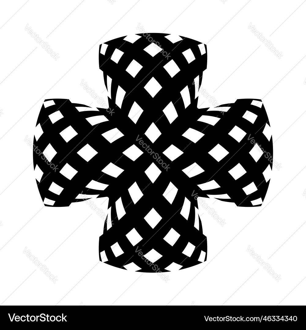 Cross with geometric decorative pattern symbol – Royalty-Free Vector ...