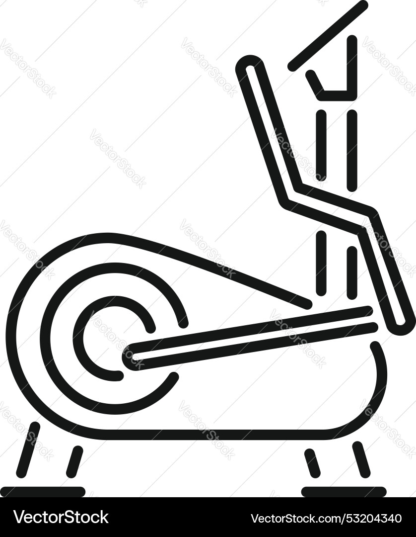 Elliptical trainer machine for cardio workout Vector Image