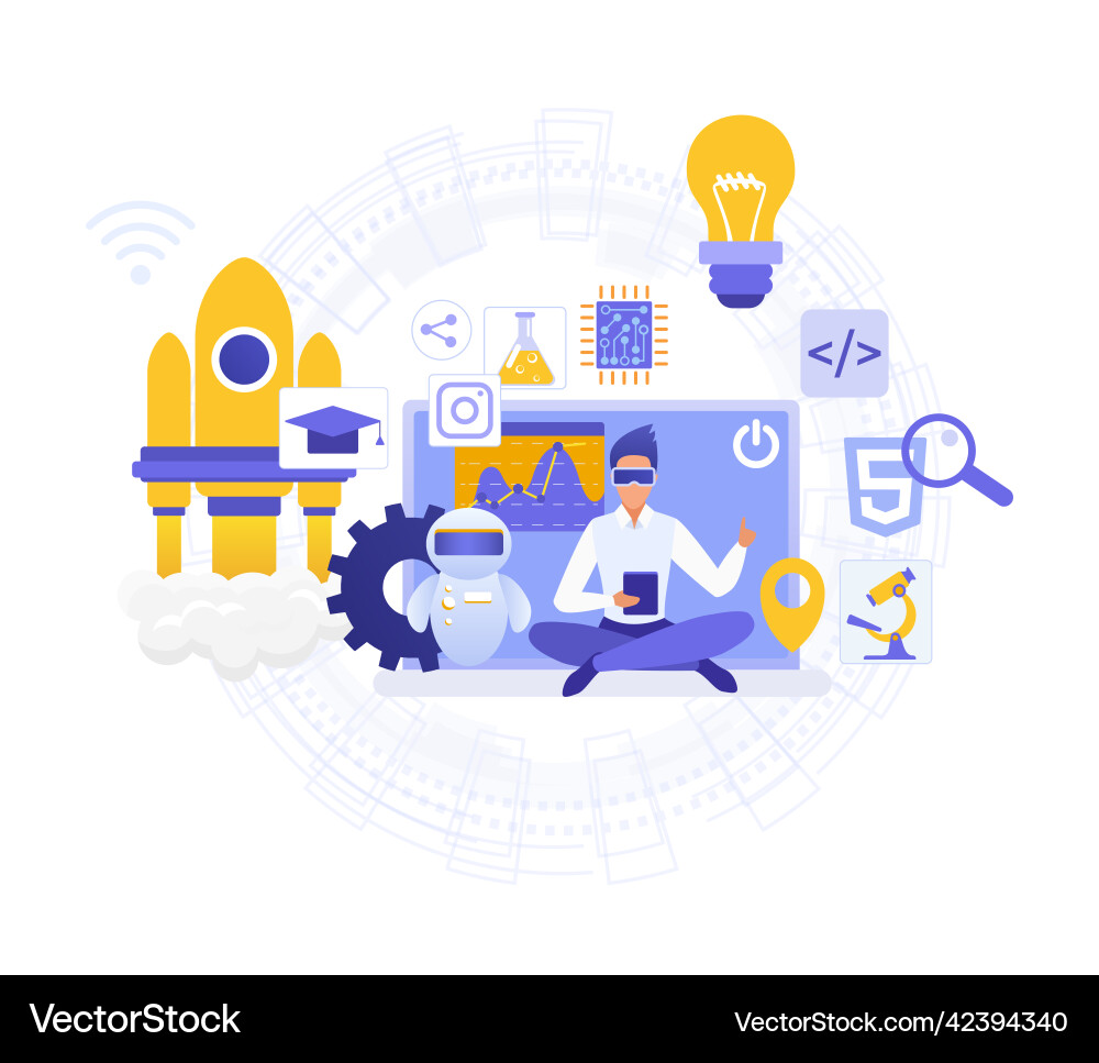 Latest generation modern innovative technology Vector Image