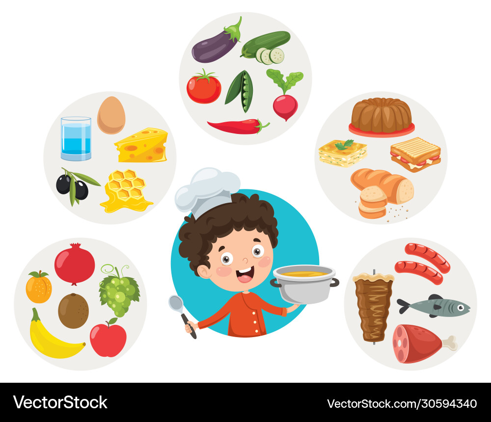 Little chef cooking Royalty Free Vector Image - VectorStock