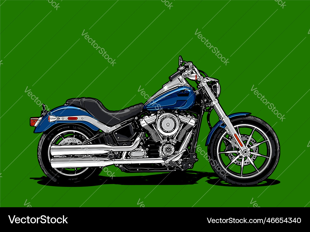 Motorcycle Cruiser Template Royalty Free Vector Image