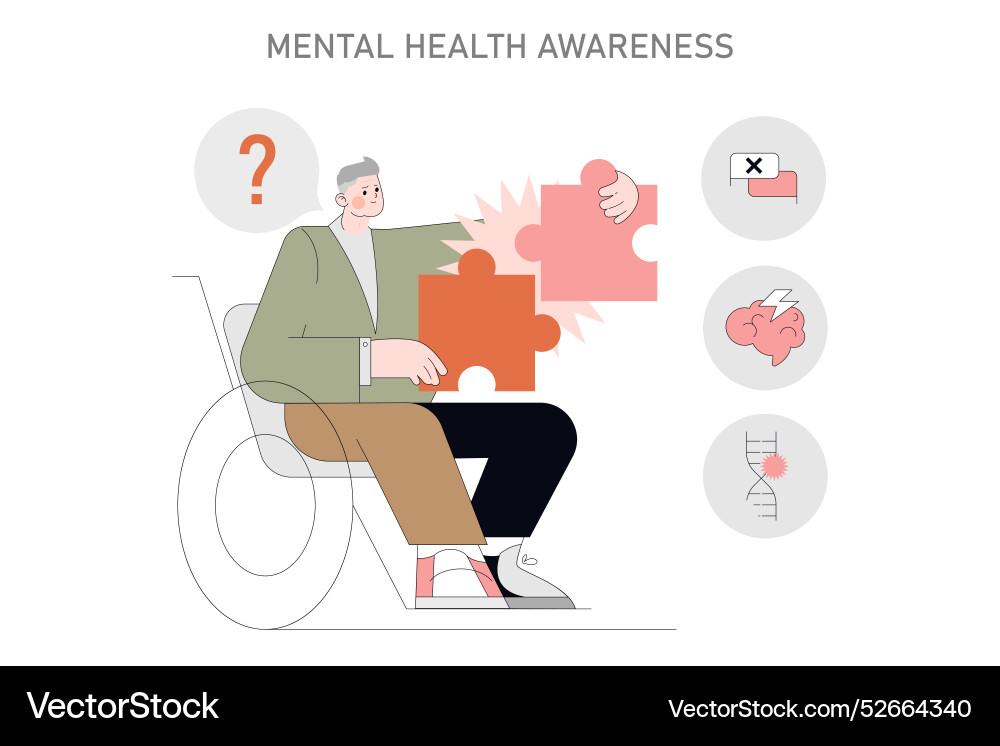 Positive aging flat Royalty Free Vector Image - VectorStock