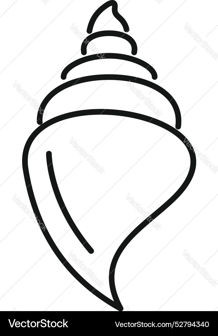 Seashell icon representing summer beach vacation Vector Image