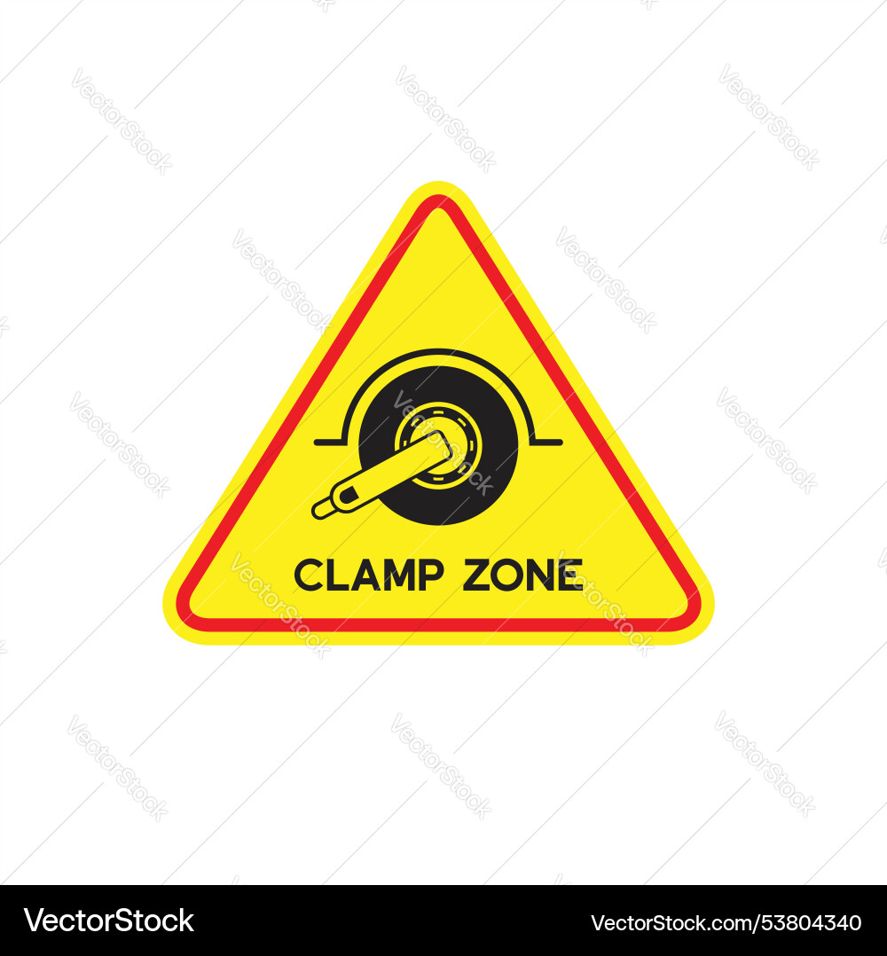 Wheel clamping zone traffic signs Royalty Free Vector Image