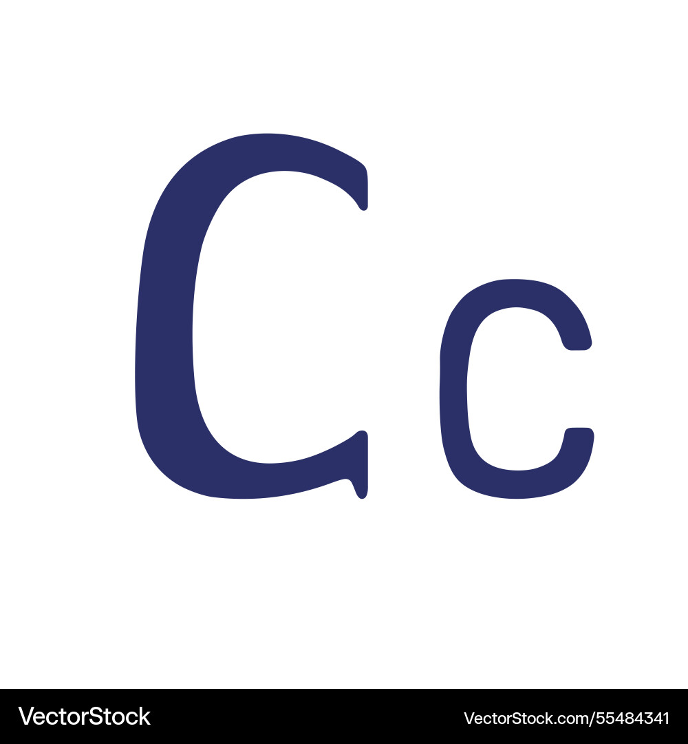 Englisch language topcase small letter c Vektorbild