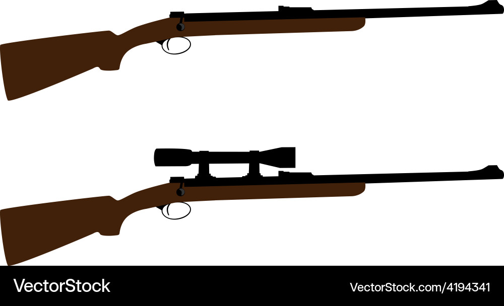 Hunting and sniper rifle Royalty Free Vector Image