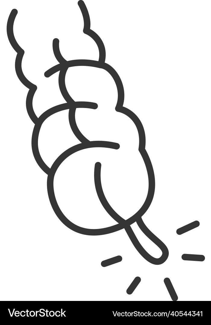 Monochrome appendicitis line icon Royalty Free Vector Image