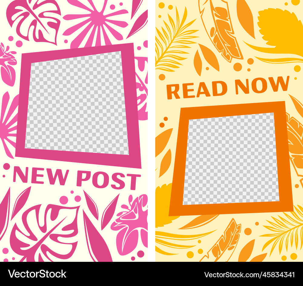 New post read now transparent frames for media Vector Image