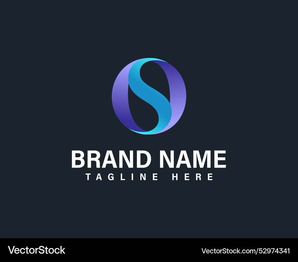 Os so letter monogram brand identity logo Vector Image
