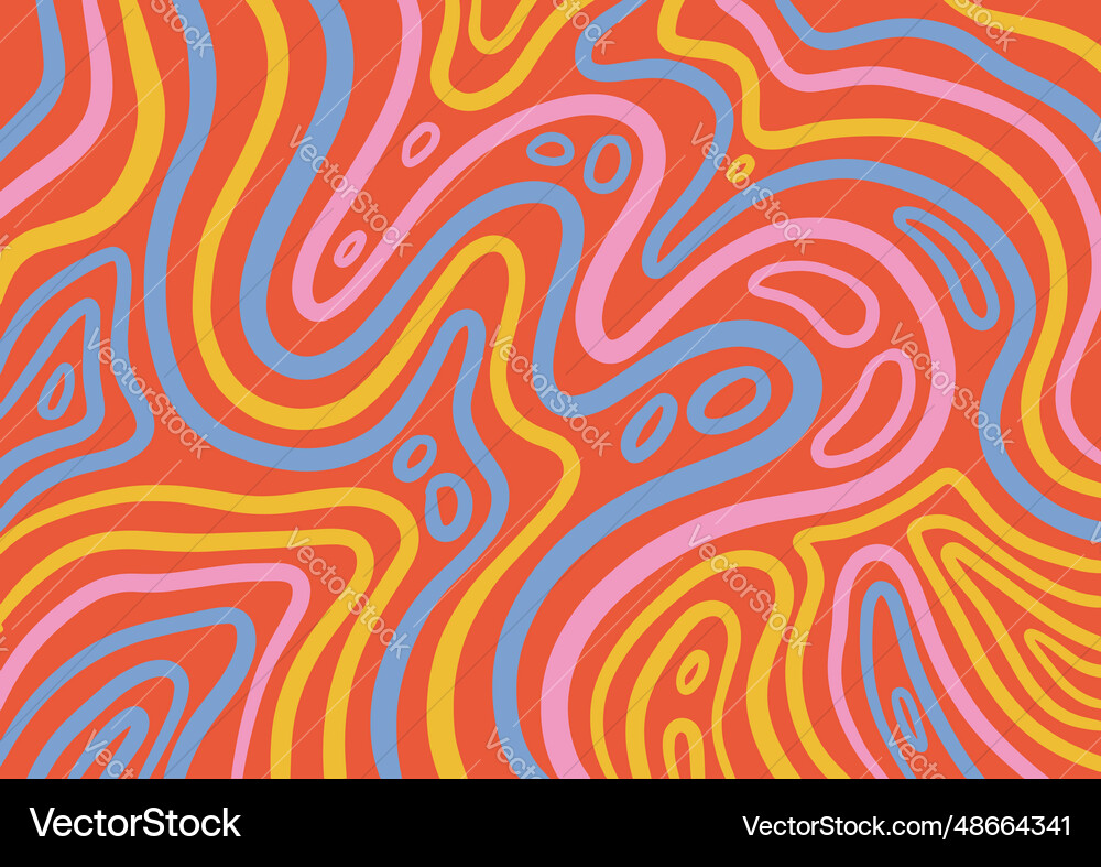 Retro Psychedelic Wave Background Royalty Free Vector Image
