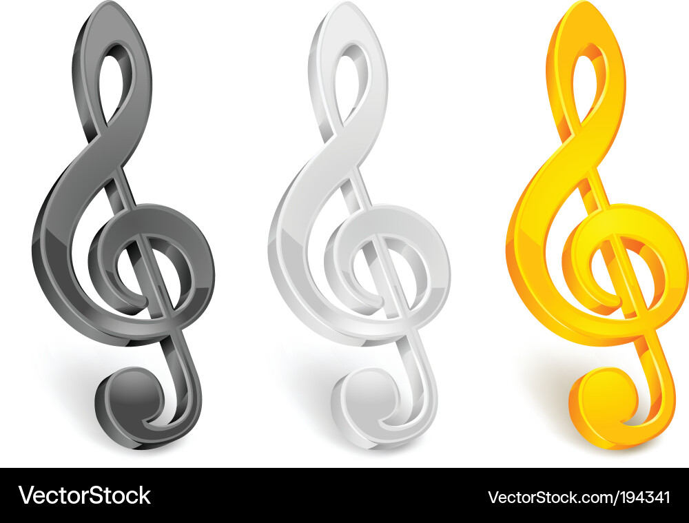 Treble clef Royalty Free Vector Image - VectorStock
