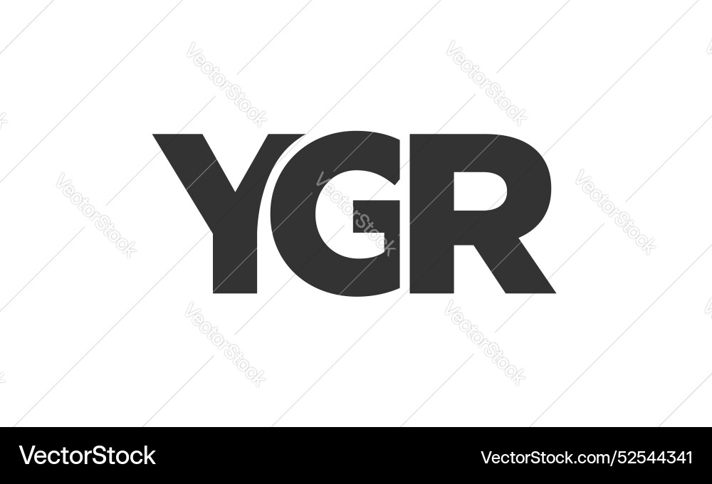 Ygr logo design template with strong and modern Vector Image
