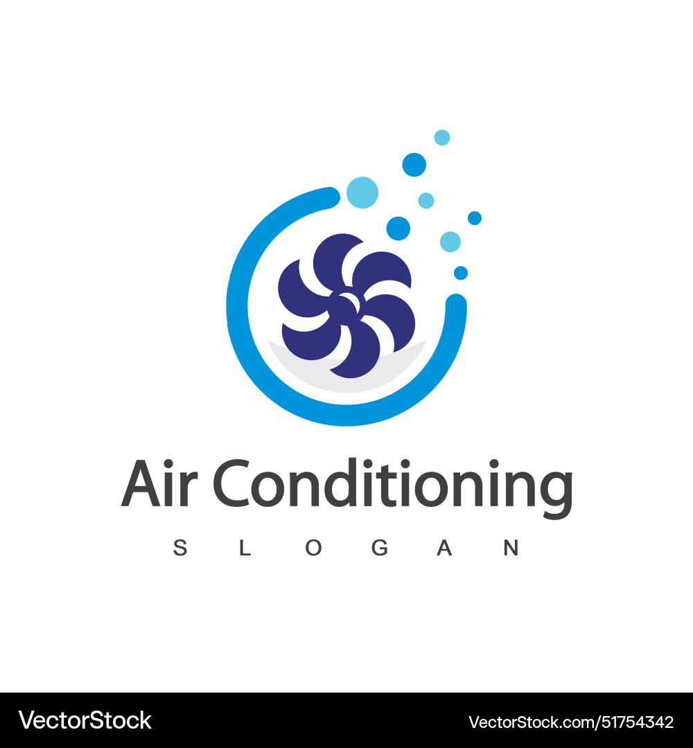 Air conditioning logo hvac concept Royalty Free Vector Image