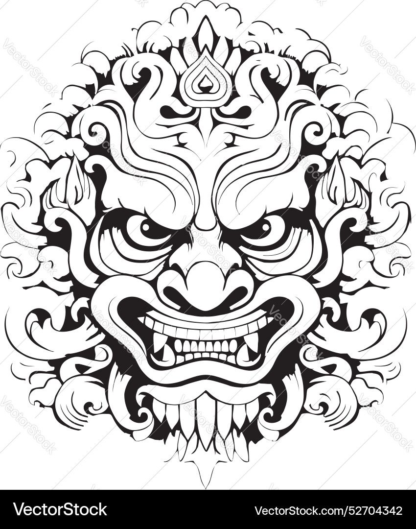 Authentic balinese borong icon graphics cultural Vector Image