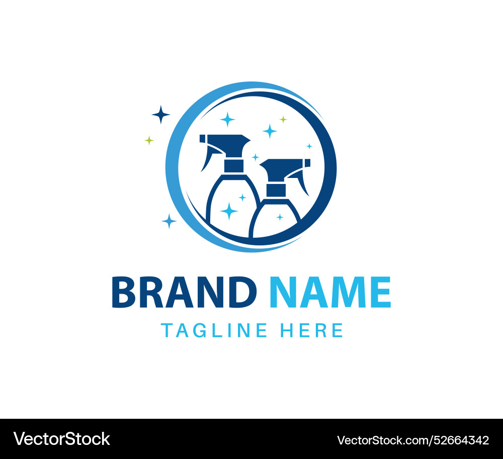 Cleaning services logo design with sprays Vector Image