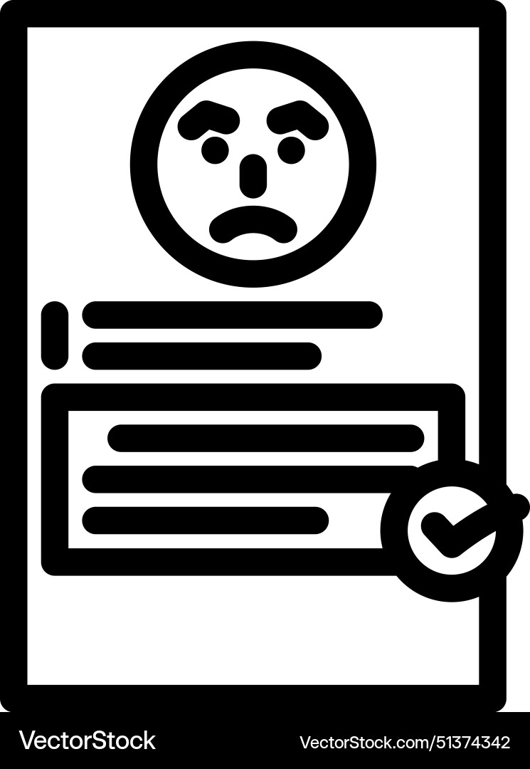 Complaint resolution business process line icon Vector Image