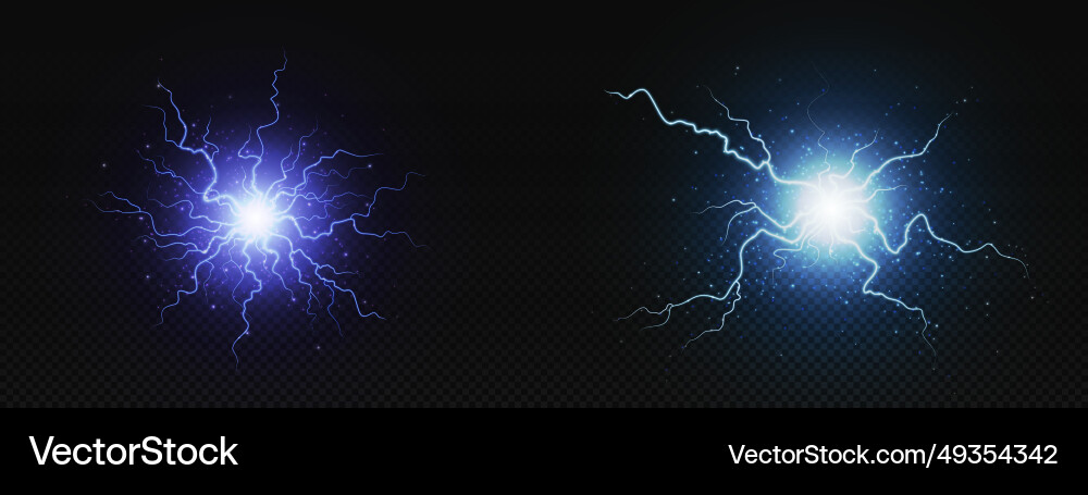 Electric lightning energy explosion ball Vector Image