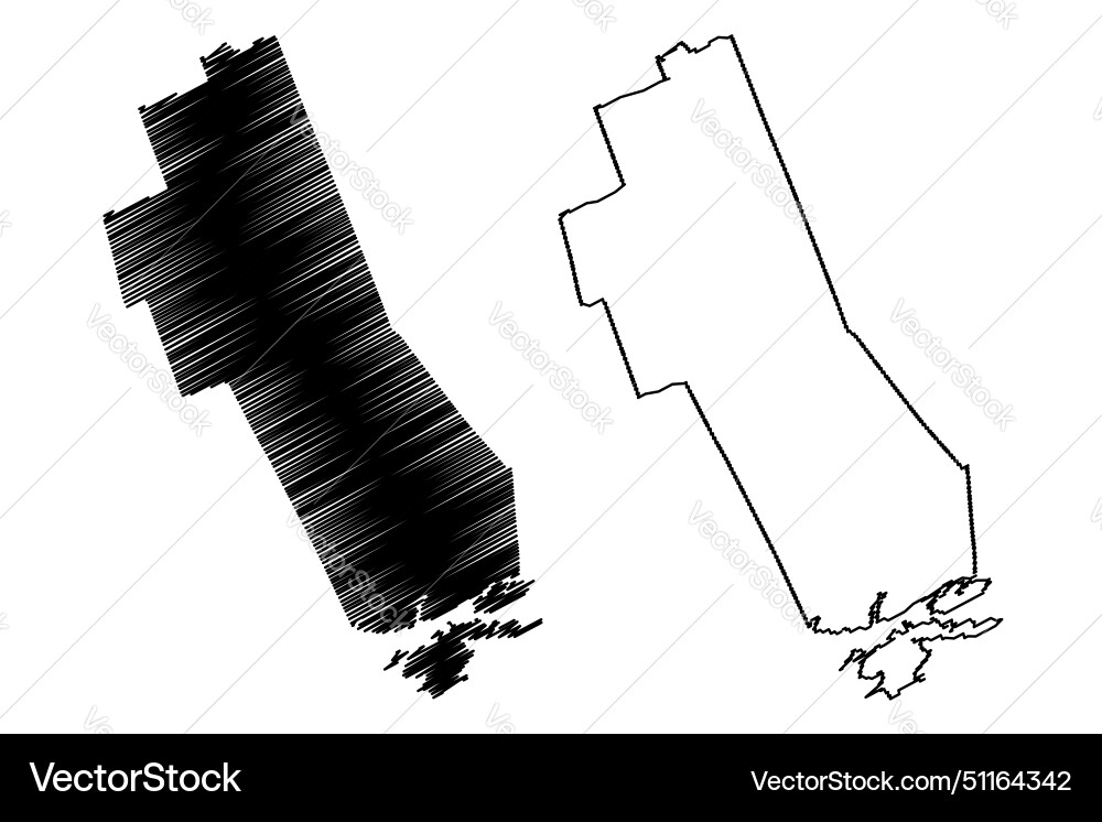 Frontenac county canada ontario province north Vector Image