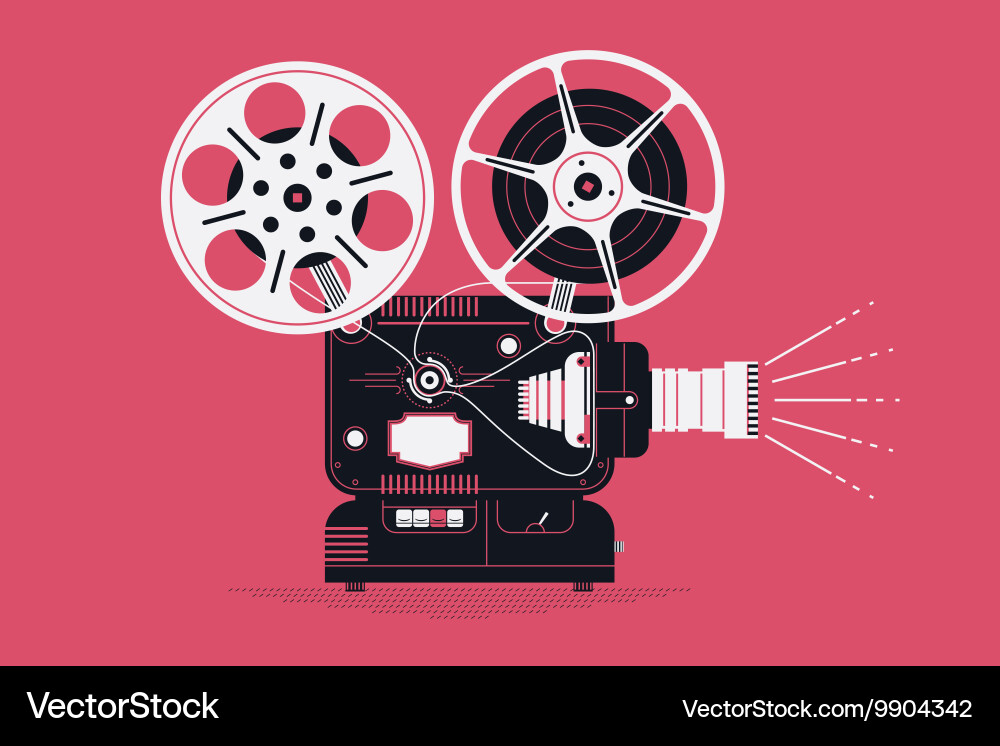 Movie projector icon Royalty Free Vector Image