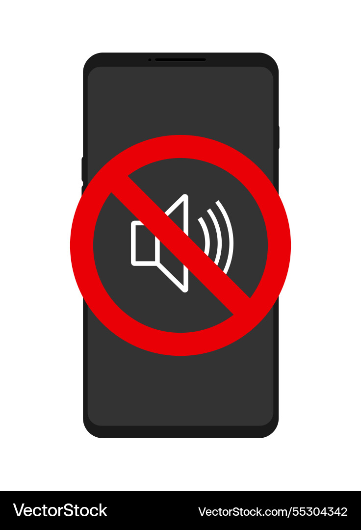 Phone silent mode icon pictogram soundless Vector Image
