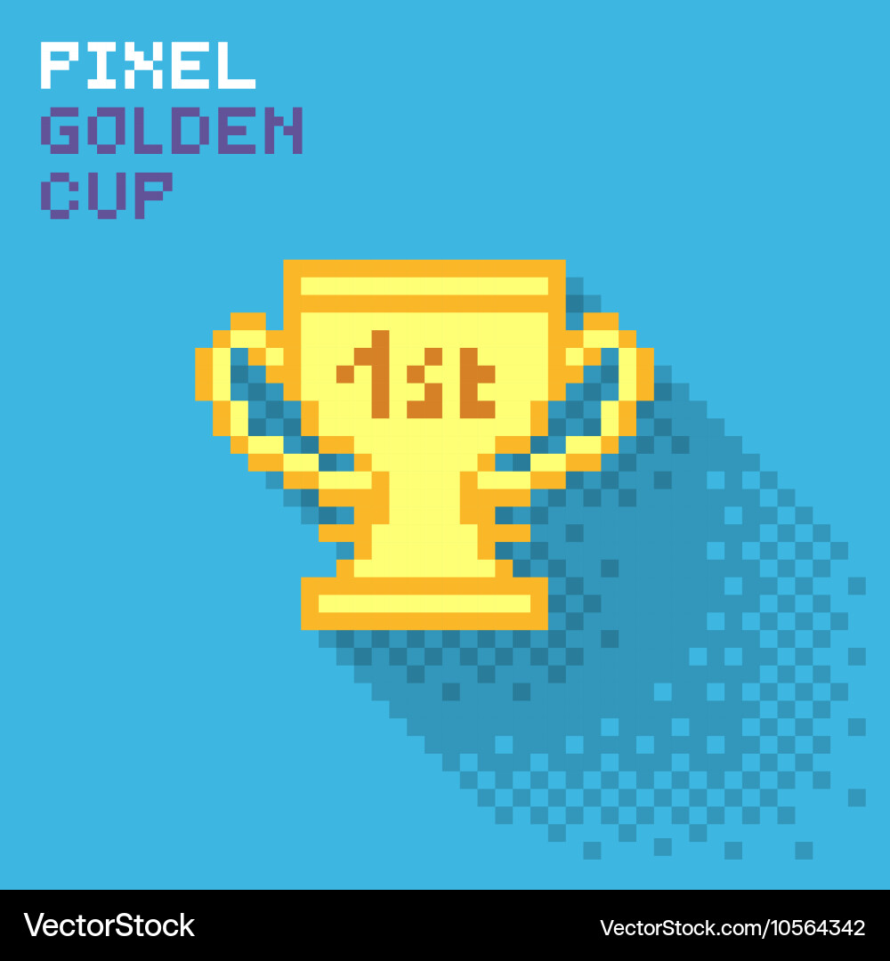 Pixel cup Royalty Free Vector Image - VectorStock