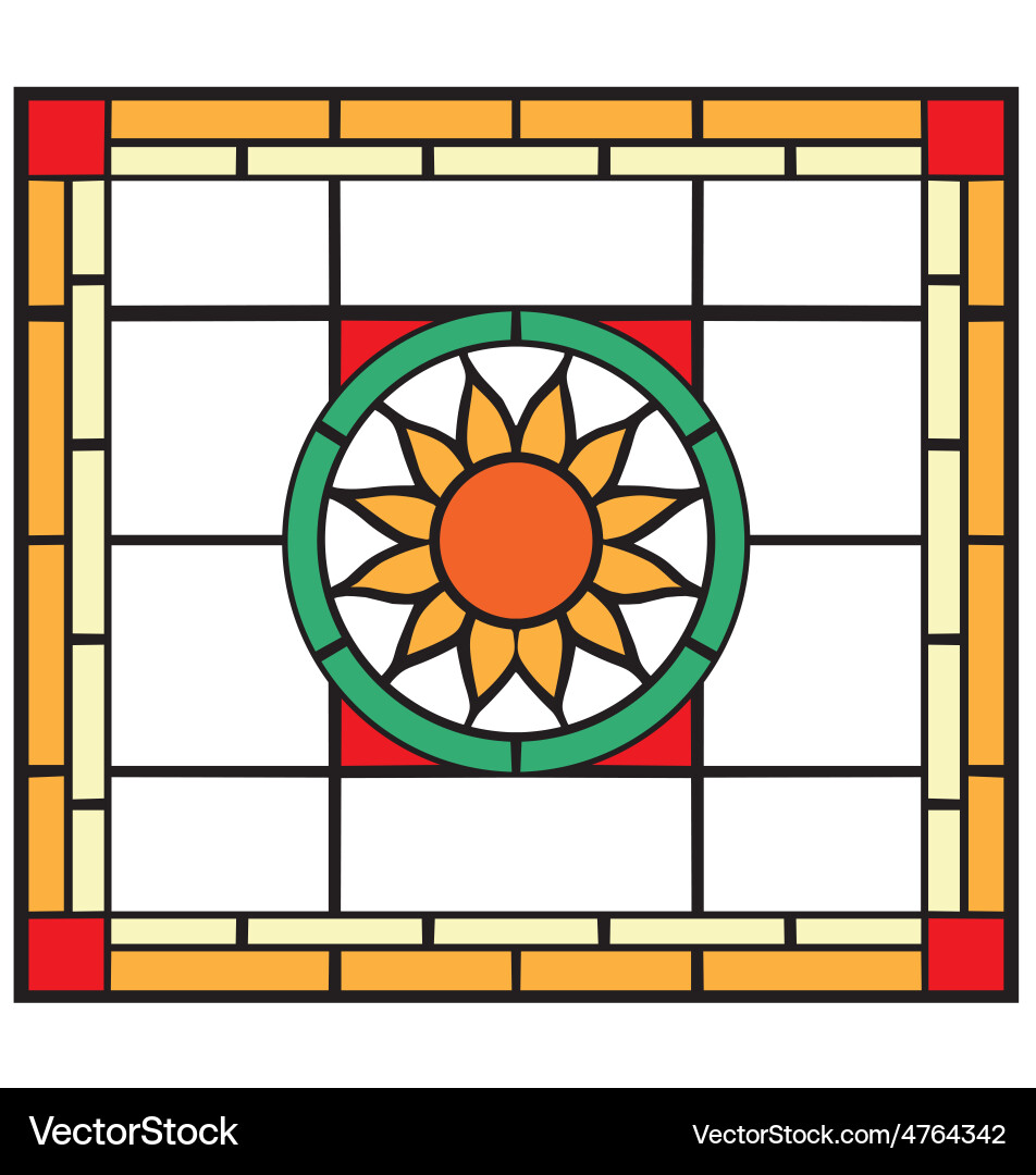 Radiant Sun Window Royalty Free Vector Image - VectorStock