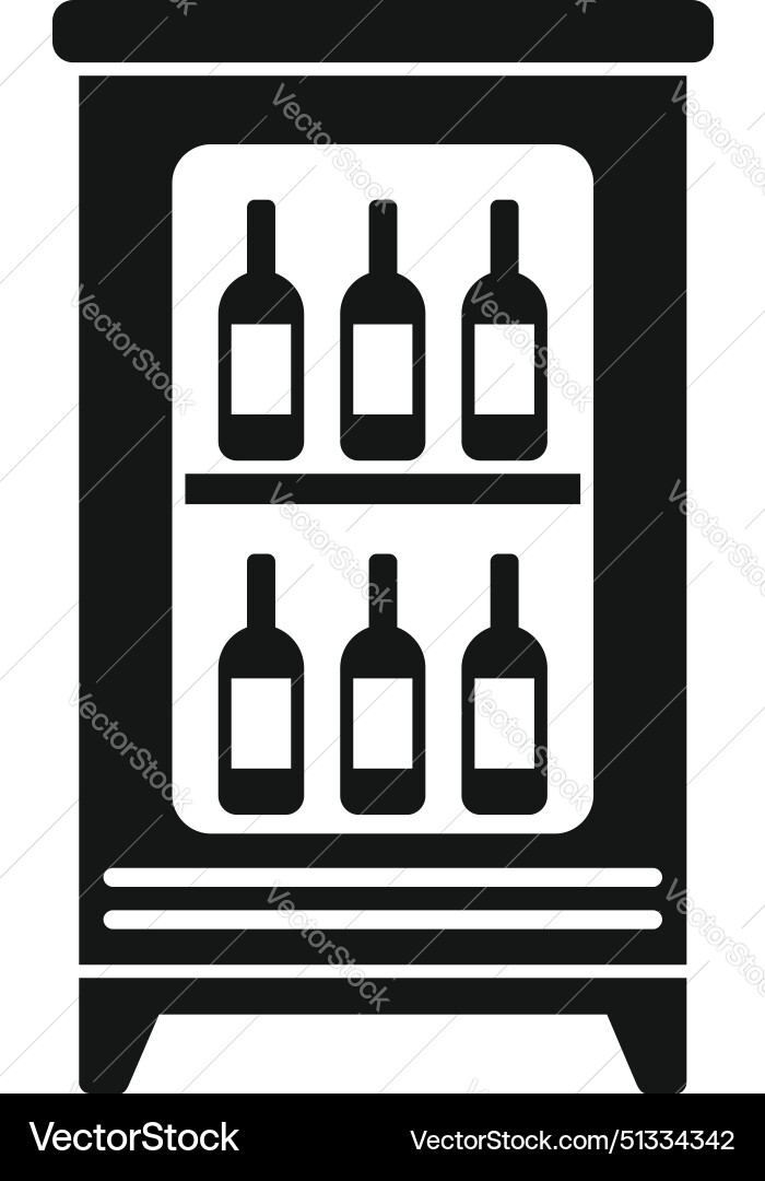 Simplistic black and white design of a wine Vector Image