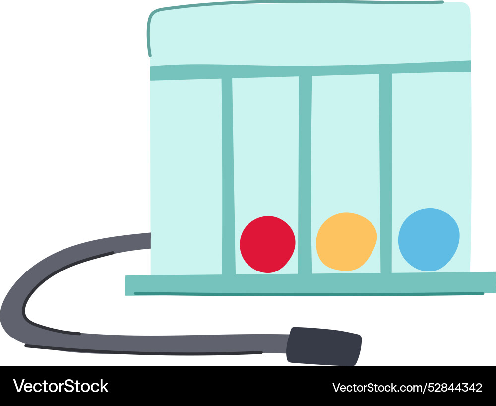 Volume spirometer cartoon Royalty Free Vector Image