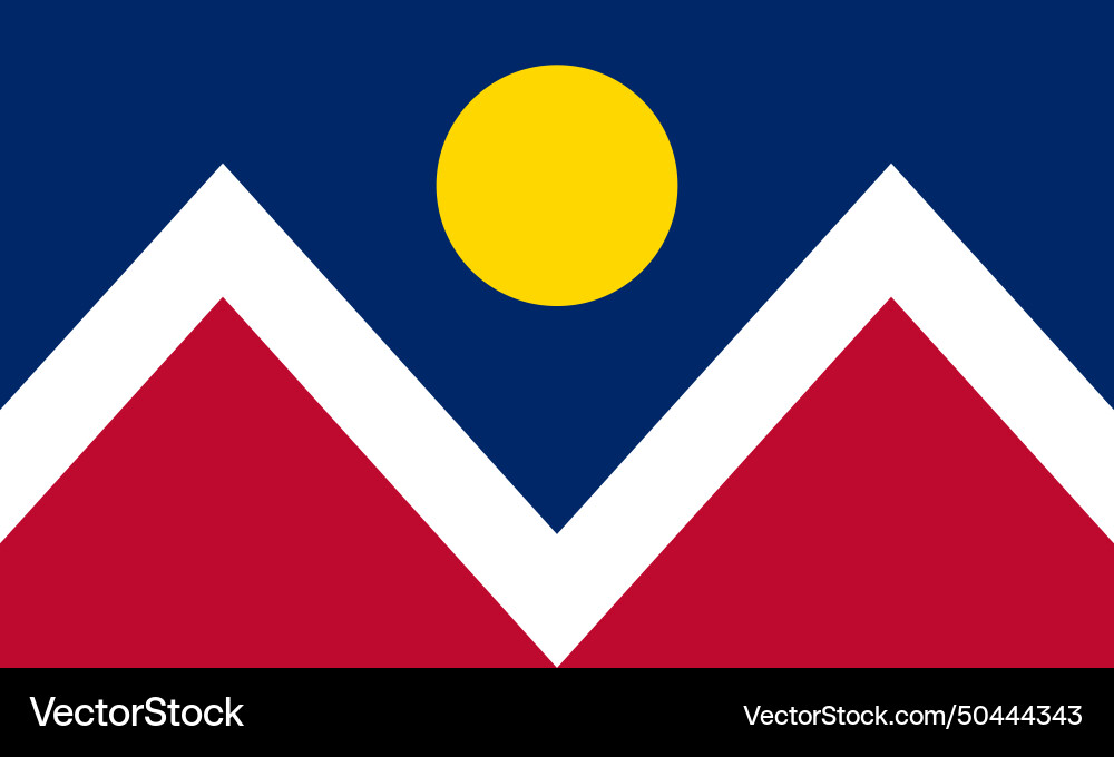 Denver flag Royalty Free Vector Image - VectorStock