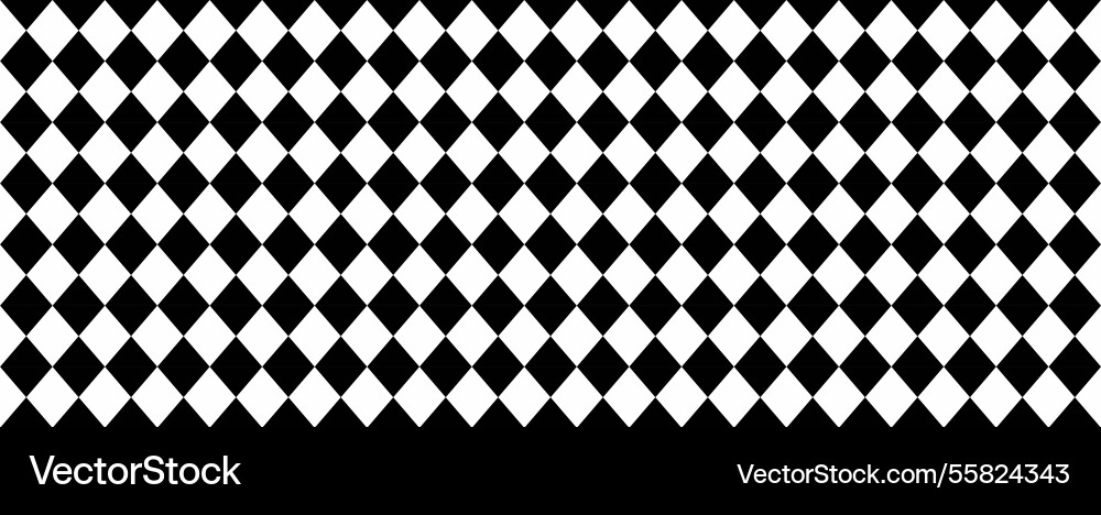 Harlequin diamond pattern classic black and white Vector Image