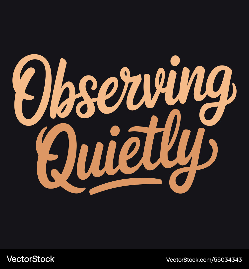 Observing quietly thoughtful introvert and deep Vector Image