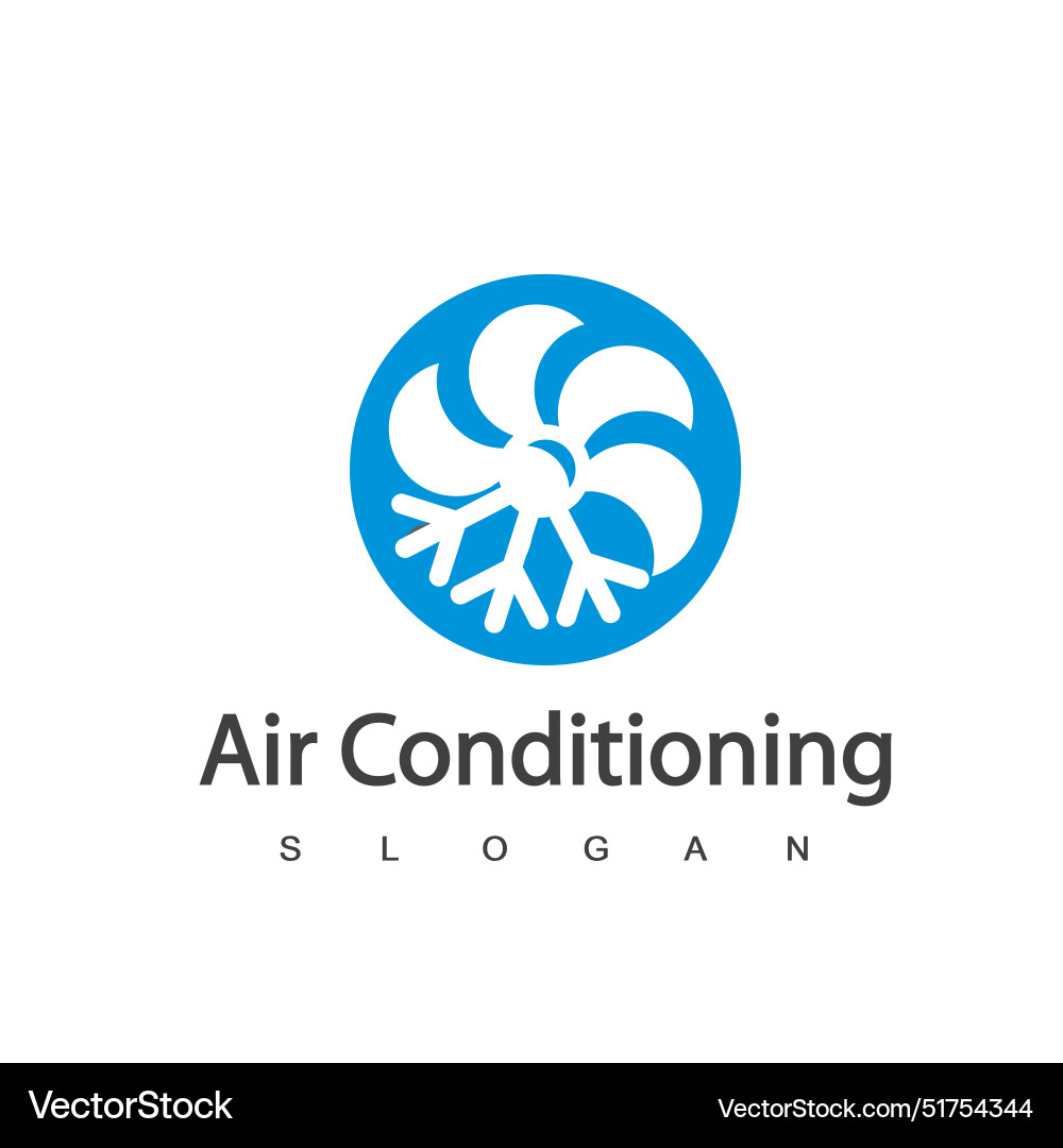 Air conditioning logo hvac concept Royalty Free Vector Image
