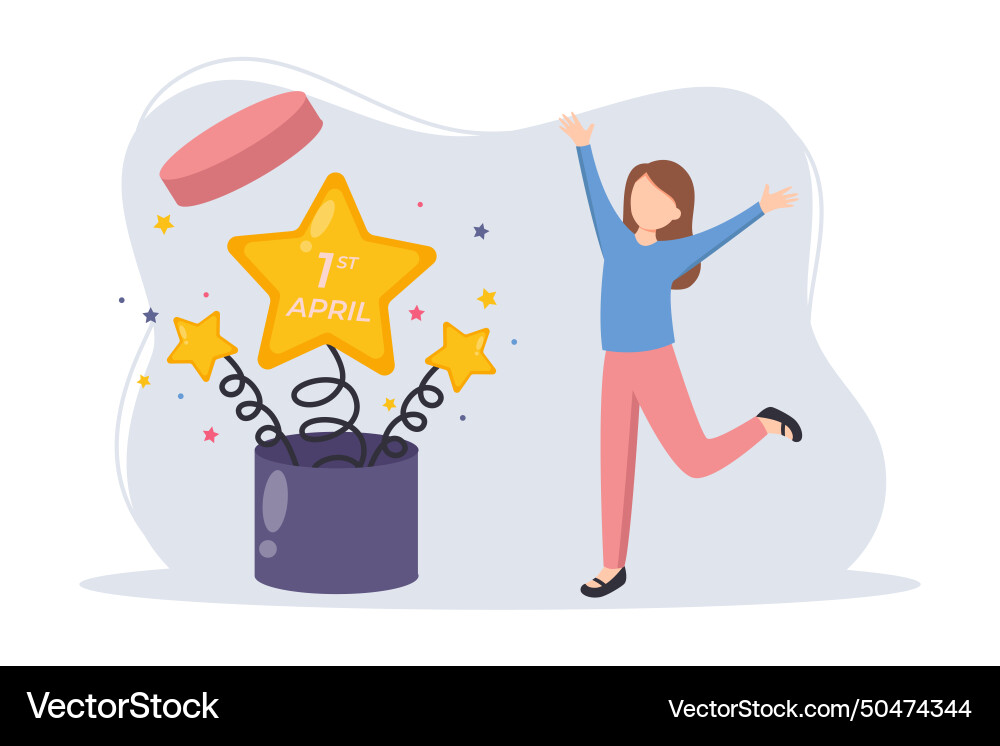 April fools flat design Royalty Free Vector Image