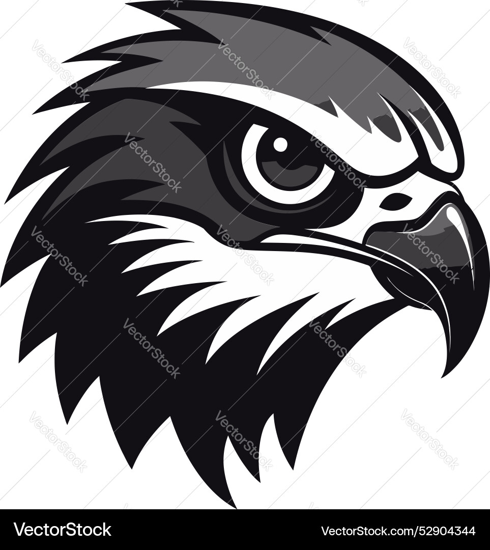Black falcon a logo design for powerful Royalty Free Vector