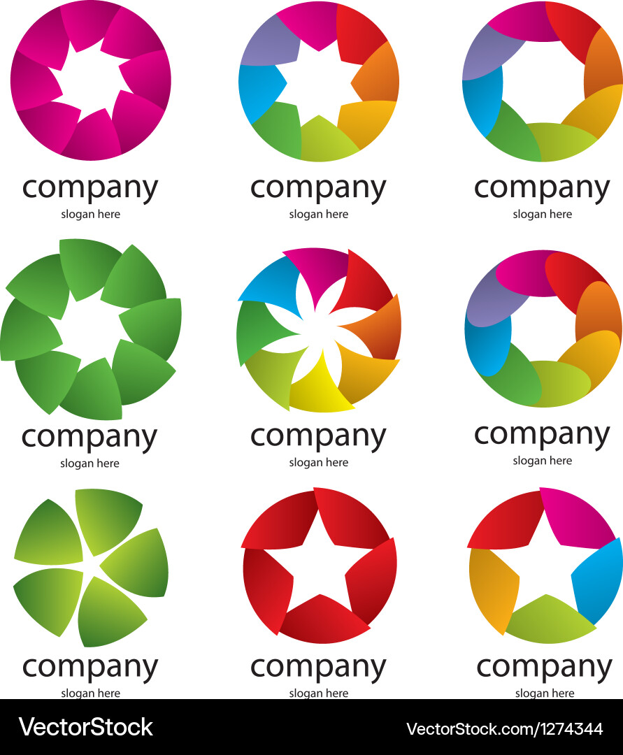Colorful Petal Logo Royalty Free Vector Image - VectorStock