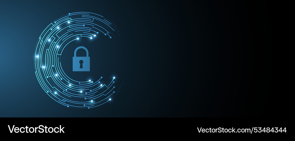 Cyber security and information or network Vector Image