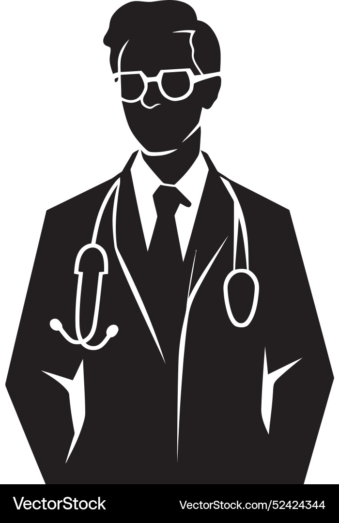 Drawing wellness depicting doctors in artistic Vector Image