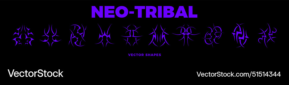 Neo tribal design elements collection Royalty Free Vector