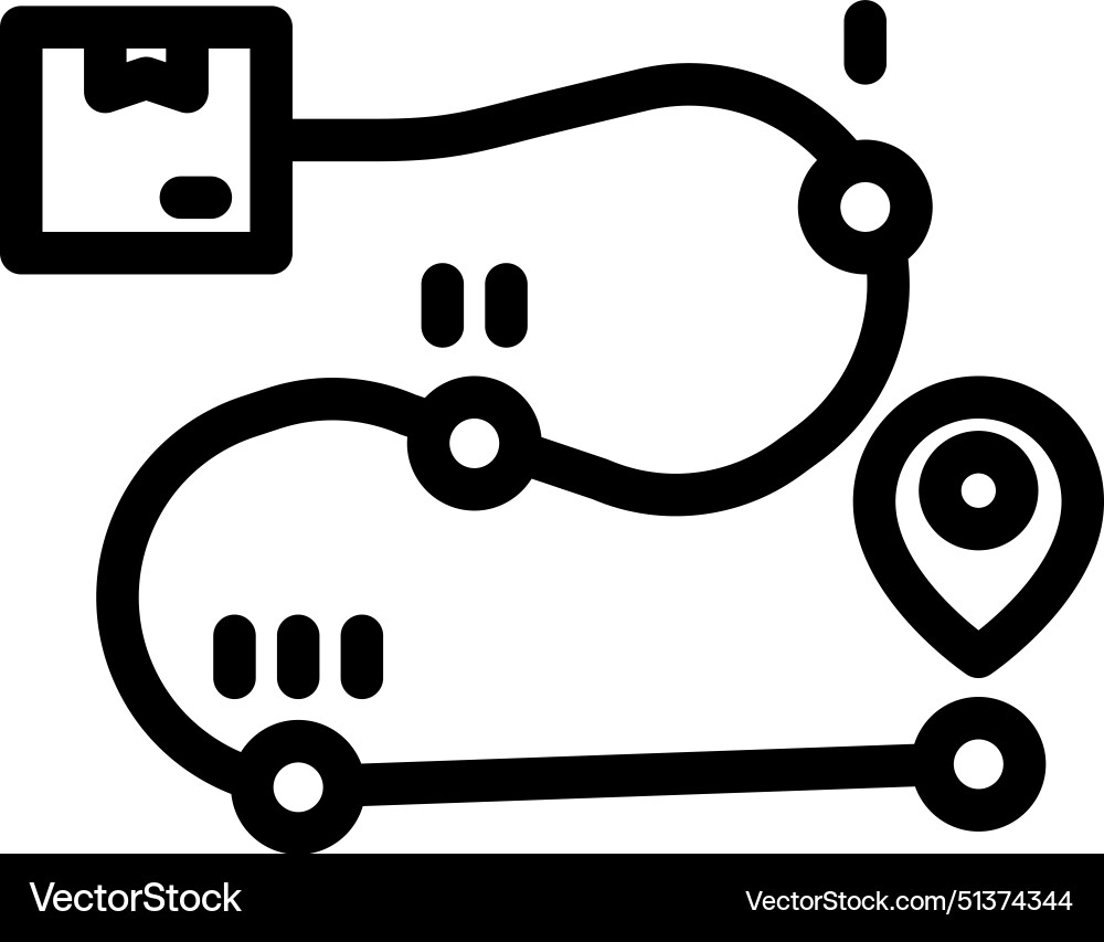 Order fulfillment business process line icon Vector Image