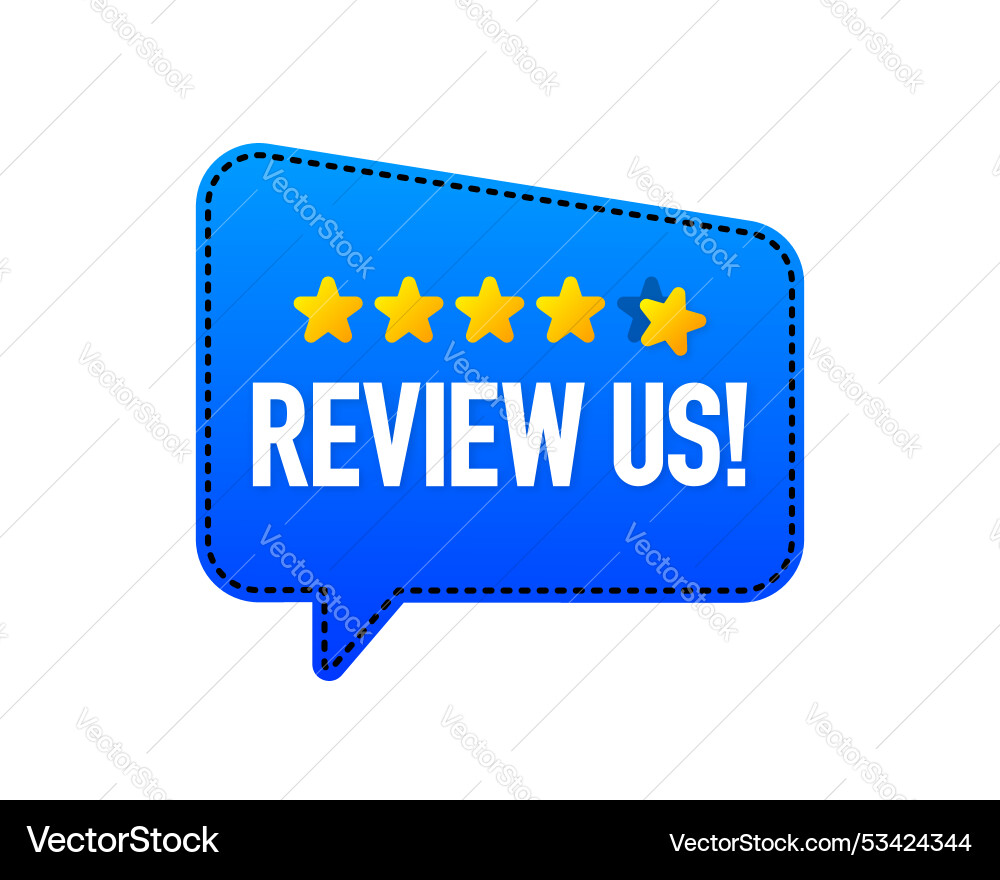 Review us feedback concept and rate Royalty Free Vector