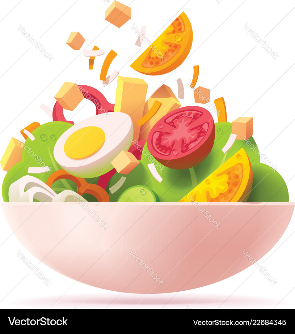 Green salad icon Royalty Free Vector Image - VectorStock