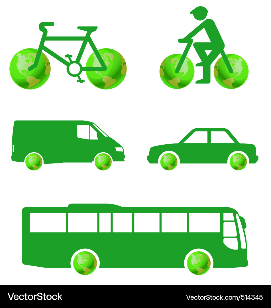 Green transport Royalty Free Vector Image - VectorStock