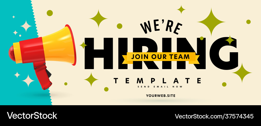 Hiring Promotion - Loudspeaker Alert Royalty Free Vector