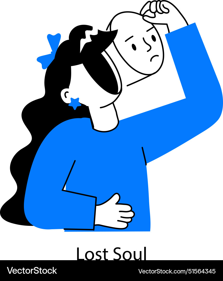 Lost soul Royalty Free Vector Image - VectorStock