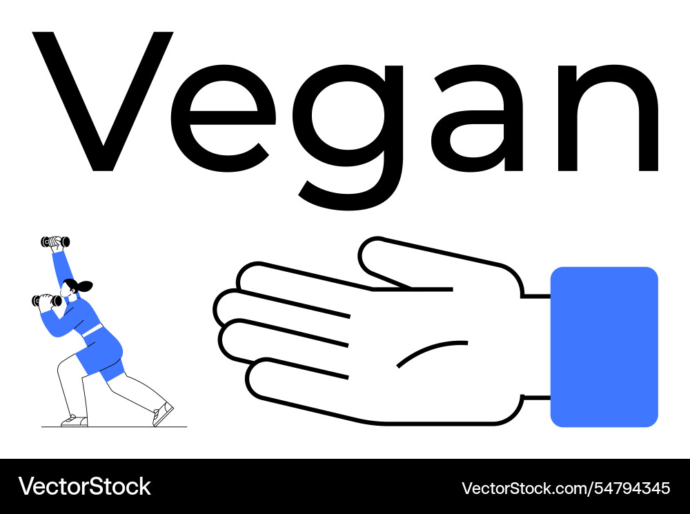 Promoting a vegan lifestyle with exercise Vector Image