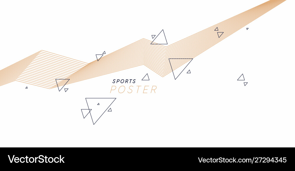 Sports poster abstract background with dynamic Vector Image