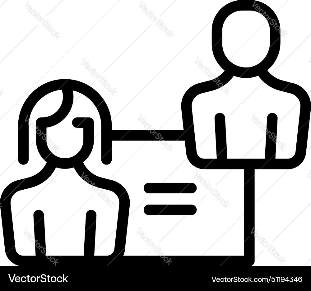 Gender equality rights icon outline people Vector Image