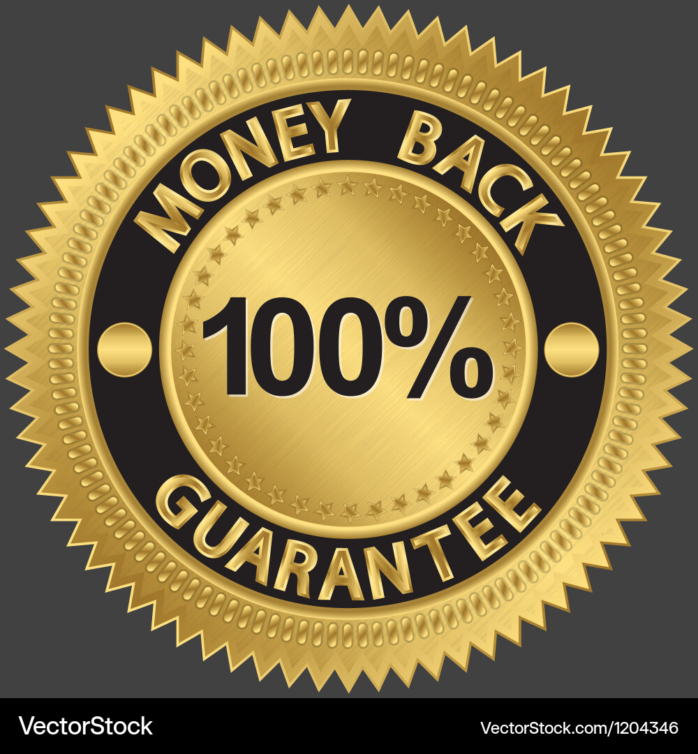 Gold Guarantee Badge Royalty Free Vector Image